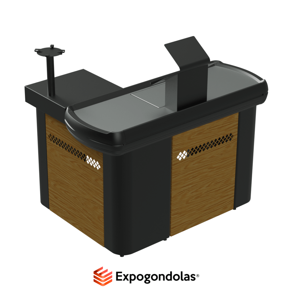 Check-out Premium em L com acabamento madeirado - 1,50m * - Loja ...